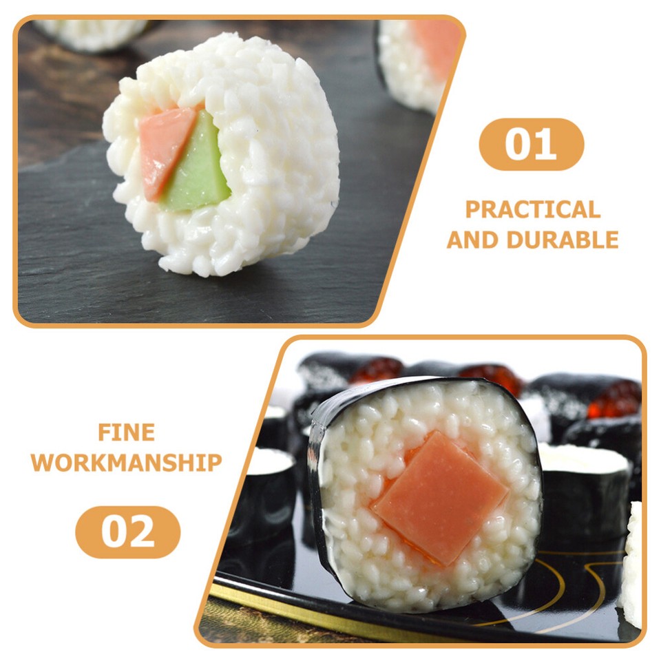 6 Pcs Sushi Prop Realistic Toy Lifelike Food Model Simulation | eBay