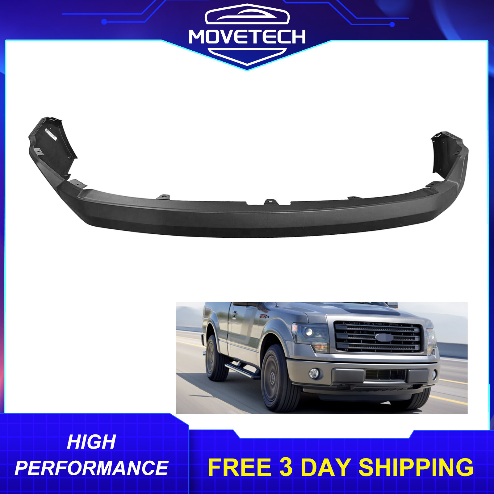 1x Textured Black Front Upper Bumper Cover For 2009-2014 Ford F150 # ...