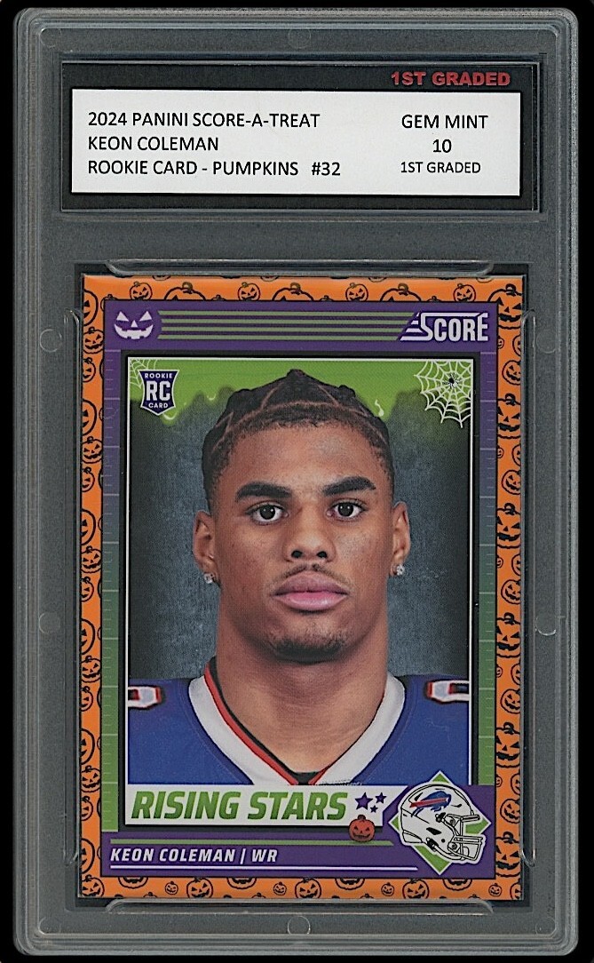 Keon Coleman 2024 Panini Score-A-Treat Pumpkins 1st Graded 10 Rookie ...
