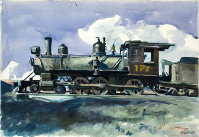 D&RG LOCOMOTIVE 1925 - EDWARD HOPPER - REFRIGERATOR PHOTO MAGNET 3"X5 ...