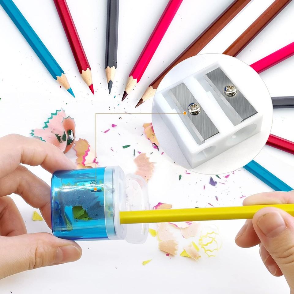 Pencil Sharpeners Manual Pencil Sharpener with Lid Handheld Pencil ...