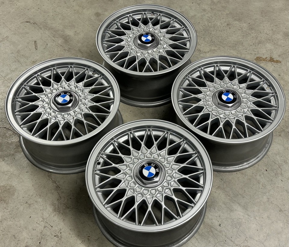 15” BMW E30 BBS RZ BASKETWEAVE ALLOY WHEELS 4x100 SPORT SALOON 325i CAB ...