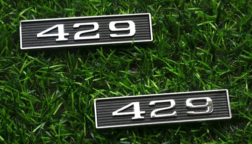2Pcs 429 Emblems 429ci Block 7.0L Engine Hood Scoop Badge Car Decal ...