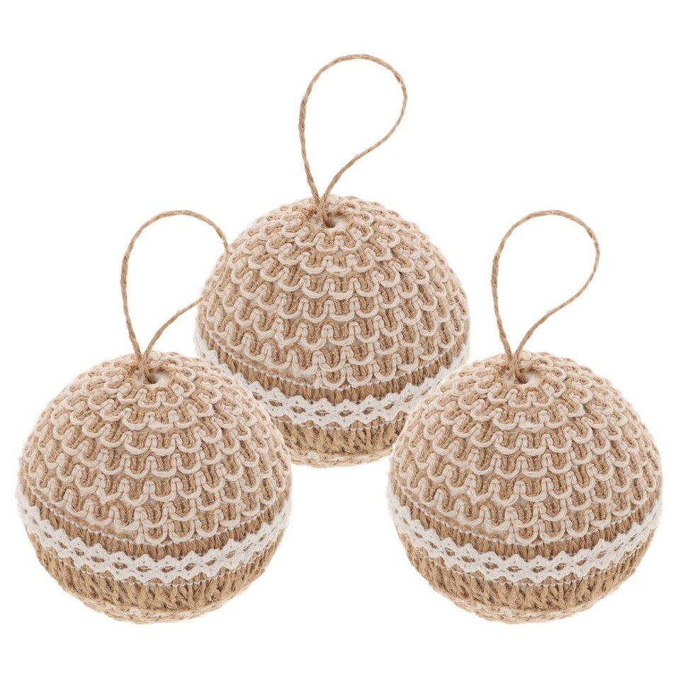 3Pcs Christmas Ball Hanging Ornaments Xmas Ball Decorations Christmas ...