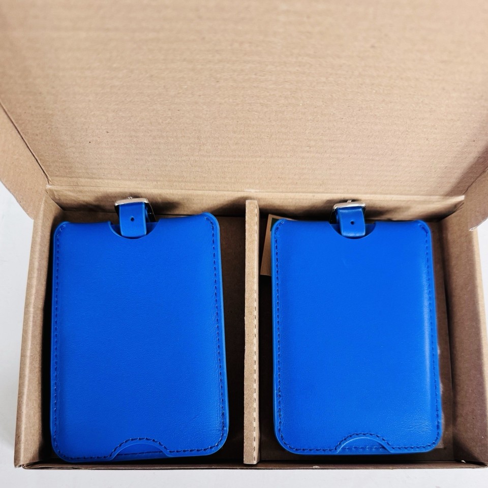 Quince Nappa Leather Luggage Tag 2-Pack Cobalt Blue Tags | eBay