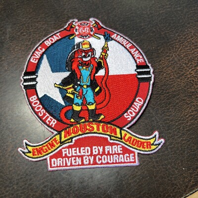 Vintage / Obsolete Texas Fire Department Patch Houston Ladder 68 ...