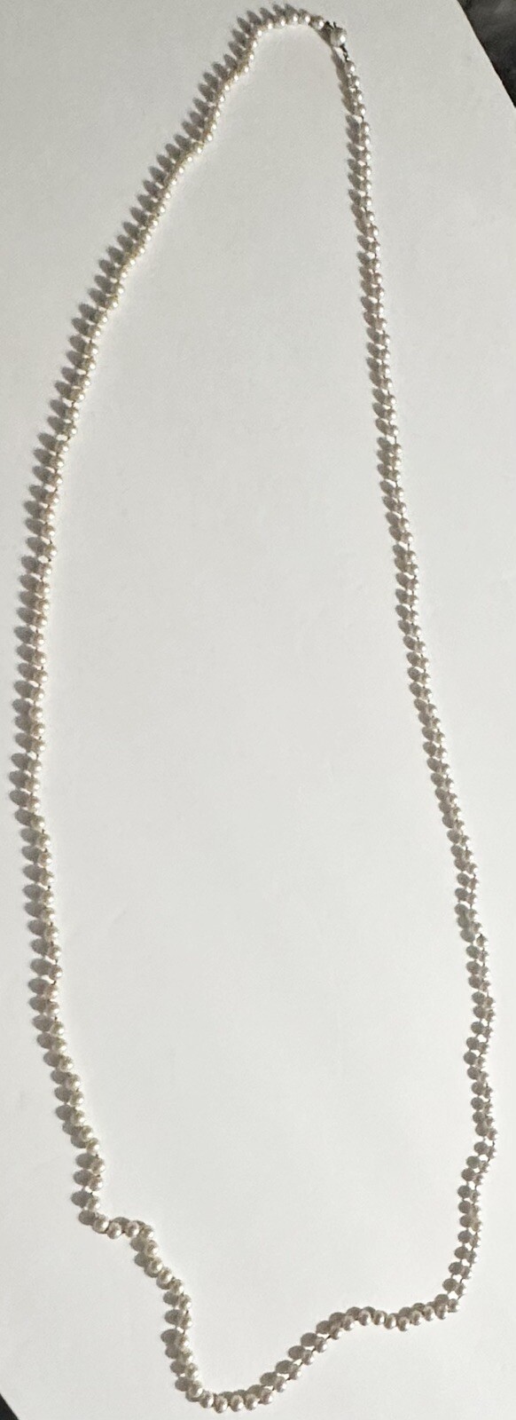1920s Vintage Strung Pearls 56” Very Long Small Round… - Gem