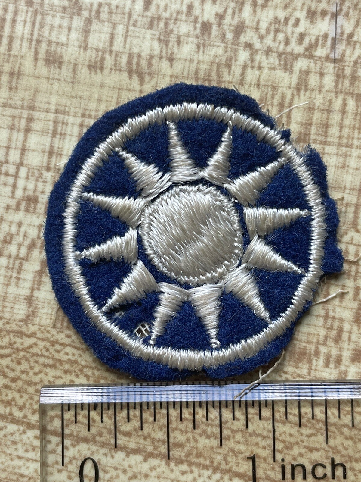 Republic Of China Embroidered Hat Badge 13 Point Star Patch WWII ...