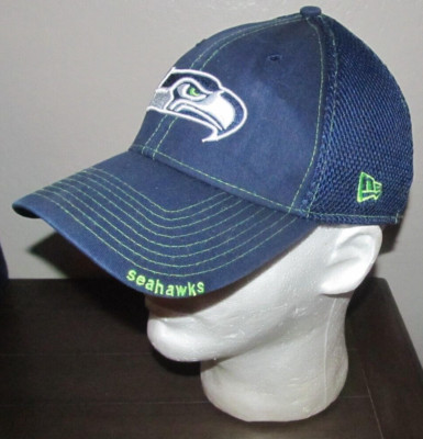 Men's NEW ERA Seattle Seahawks Baseball Hat Cap Blue Medium-Large ...