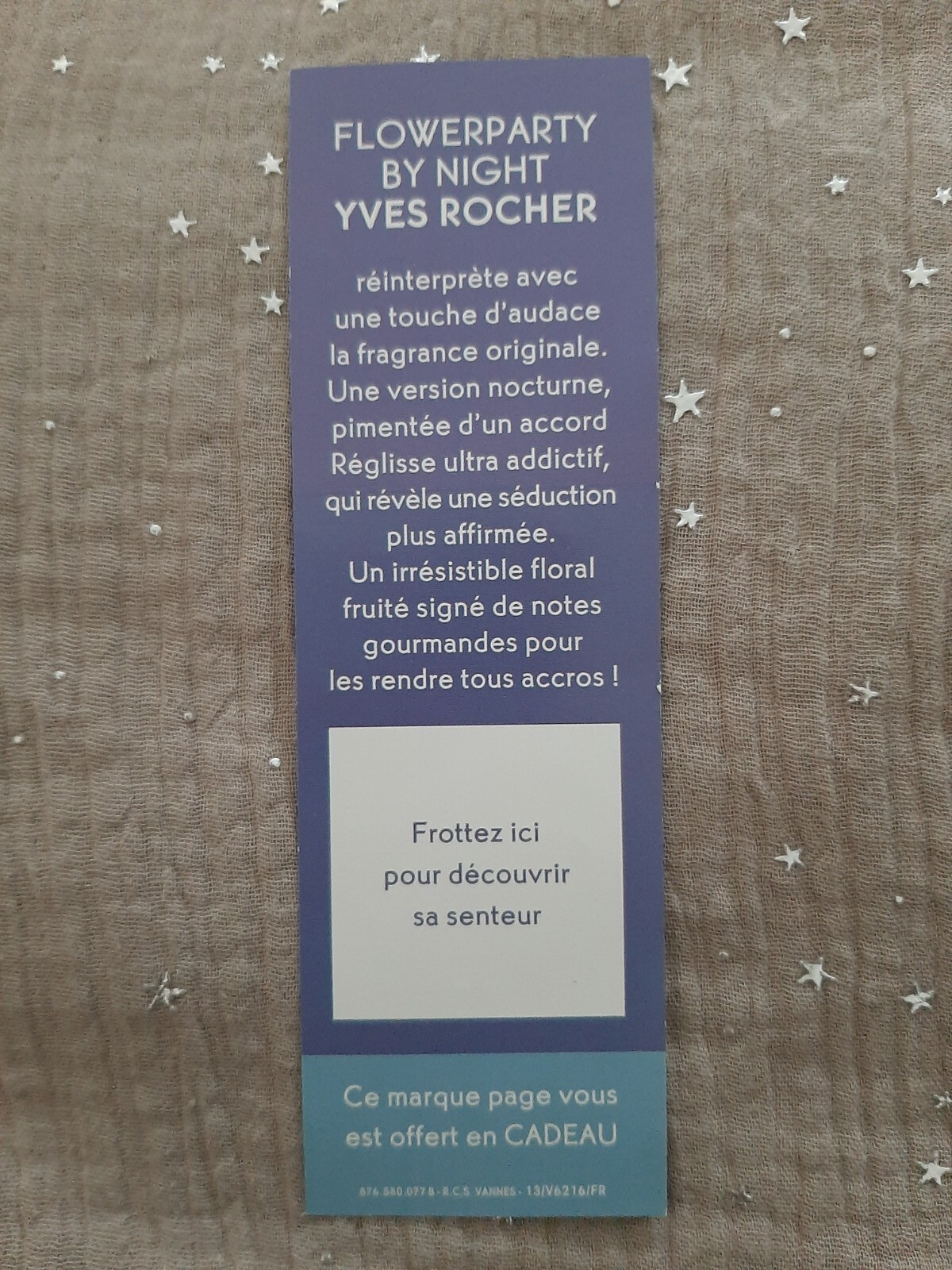 Carte Parfumée - Perfume Card . Yves Rocher - flowerparty by night | eBay