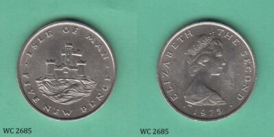 Isle of Man 5 Five Pence 1975 (Elizabeth II) Coin | eBay