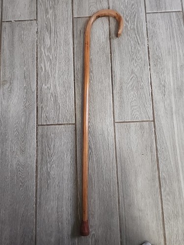 Vintage 34” Hickory Walking Cane Mobility Protection Octagonal Heavy ...