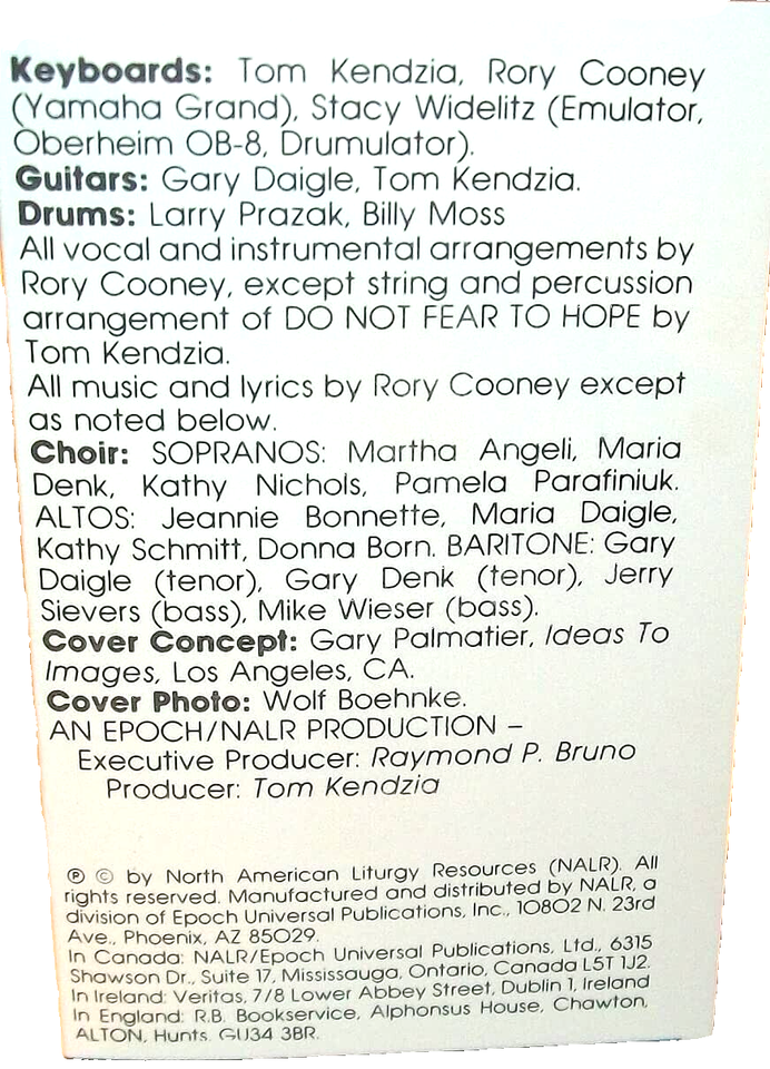 Rory Cooney 3 Music Cassette Tapes (1985 - 1990) | eBay