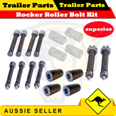 Trailer Spring Rocker Roller Suspension Replacement Bolt Bush Nut Kit ...