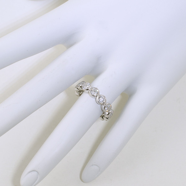 3mm CZ Cubic Zirconia Sterling Silver Bezel Set Large Fashion Eternity ...