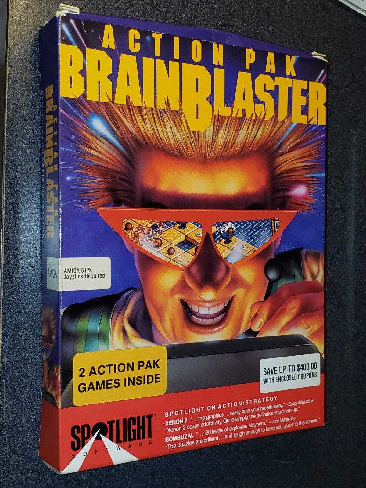 BRAINBLASTER ACTION PAK FOR AMIGA 1990 XENON 2 Bombuzal Cinemaware | eBay