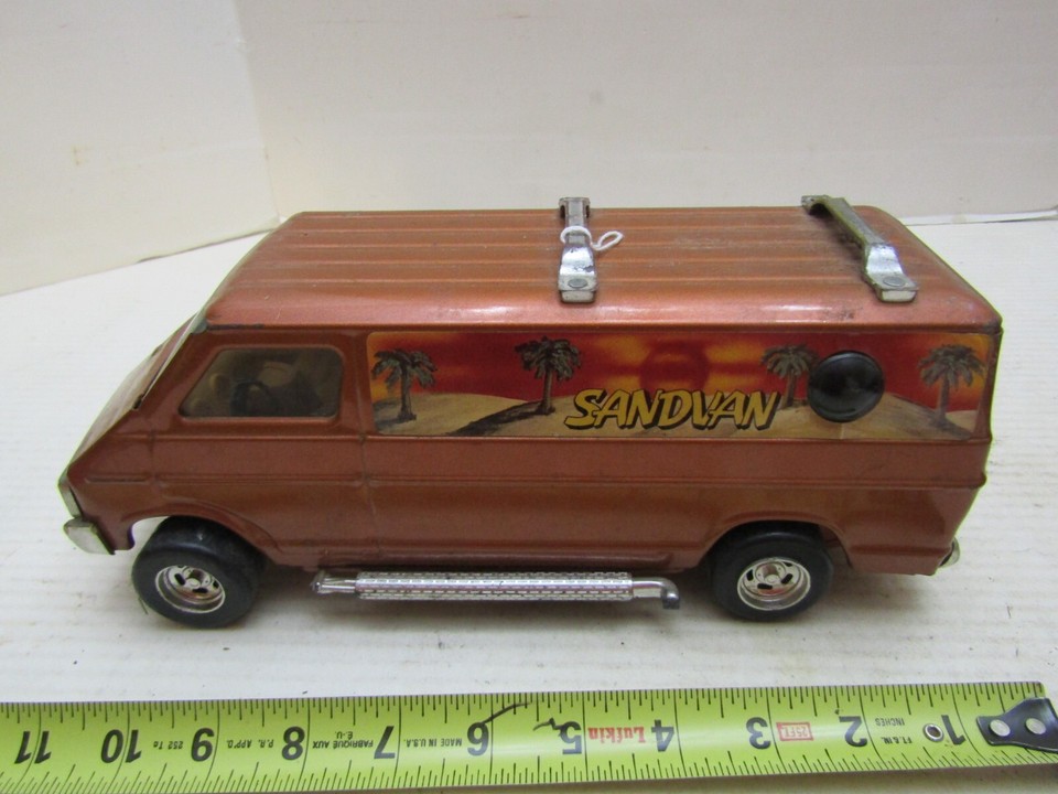 VINTAGE 1970s ERTL DODGE SAND VAN SURFER VAN GROOVY METAL BEACH CRUISER ...