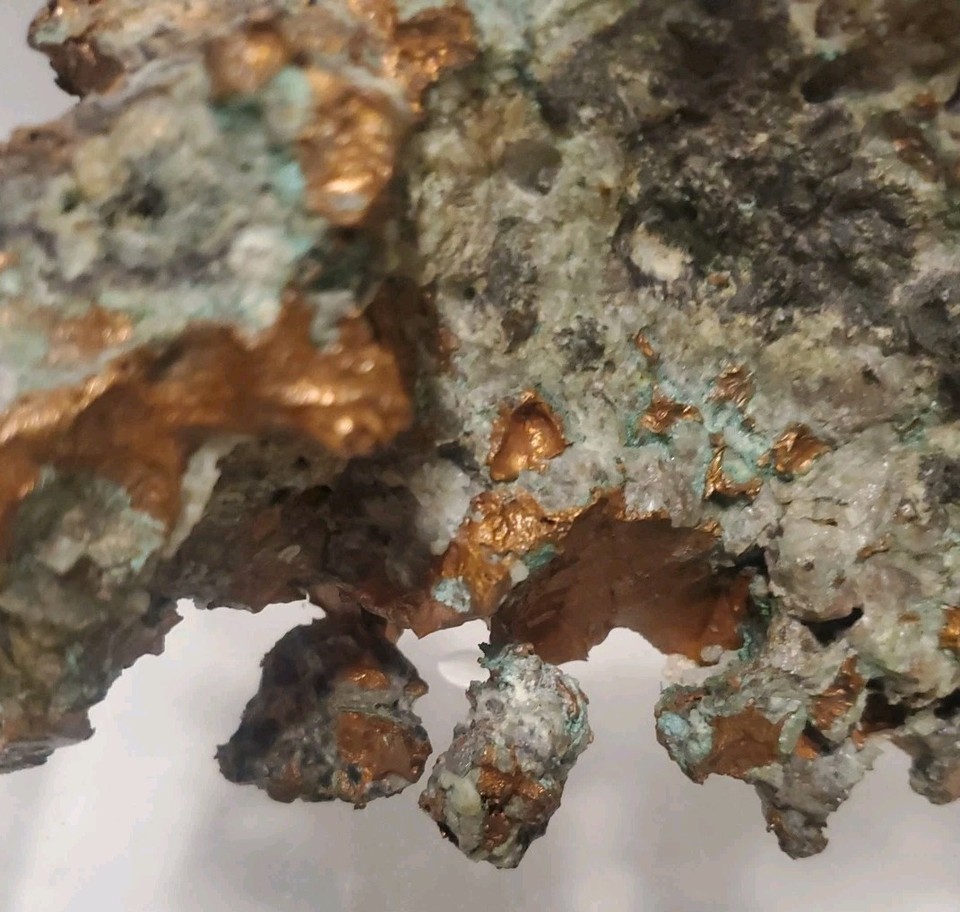 Natural Copper 6.5 Lbs Native Malachite Calcite Mineral Mine Specimen ...