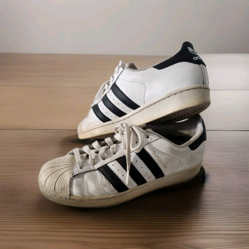 Adidas Superstar Mens Size 8 Shoes Sneakers White Black Shell Toe | eBay