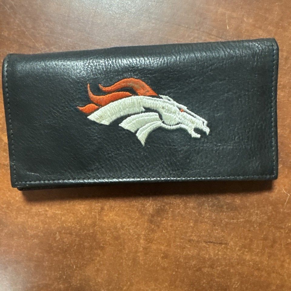 Vtg Royal CBC 80 Checkbook Calculator With NFL Denver Broncos Cowhide ...