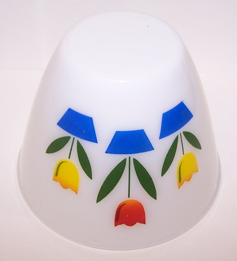 VTG Tulip Anchor Hocking Fire King Oven Ware Milk Glass Grease Drip Jar ...