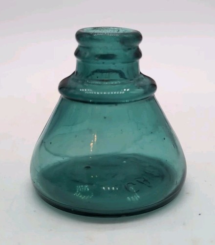 Antique Teal Carter Carter's Cone Ink Bottle Small Mouth Rare Misprint ...