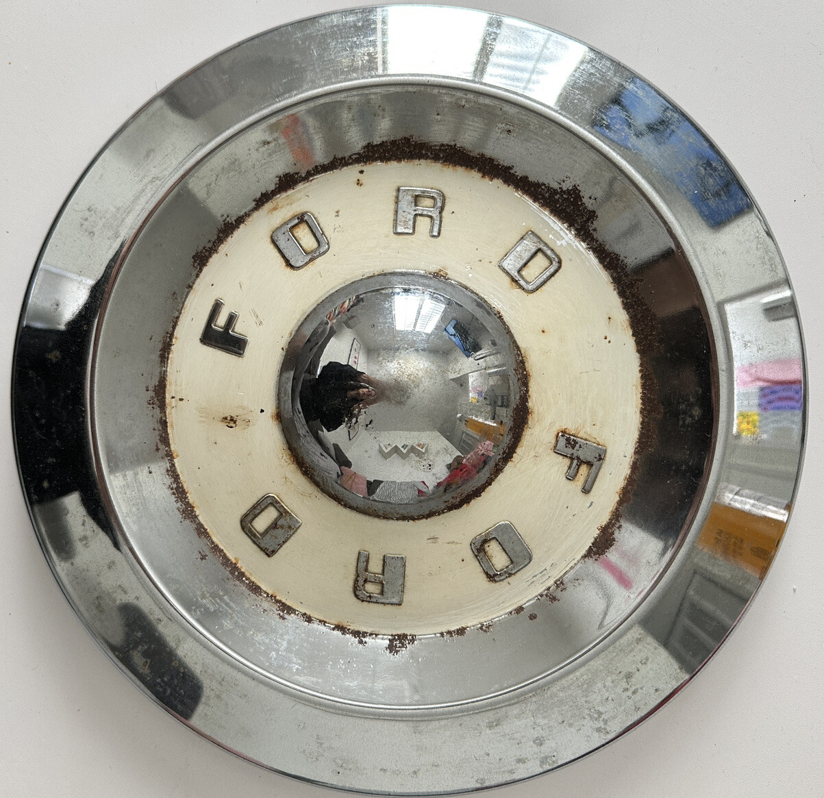 2 FORD 1955 1956 FAIRLANE THUNDERBIRD T BIRD HUBCAPS WHEEL COVER CENTER ...