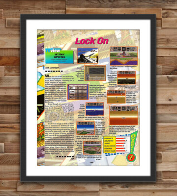 Lock On Super Nintendo SNES Glossy Review Poster Unframed G2797 | eBay