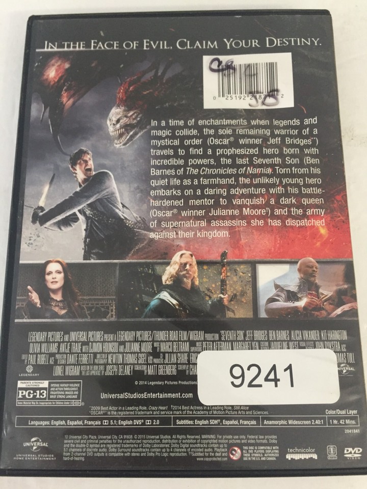Seventh Son Jeff Bridges DVD Ships Same Day With Tracking | eBay