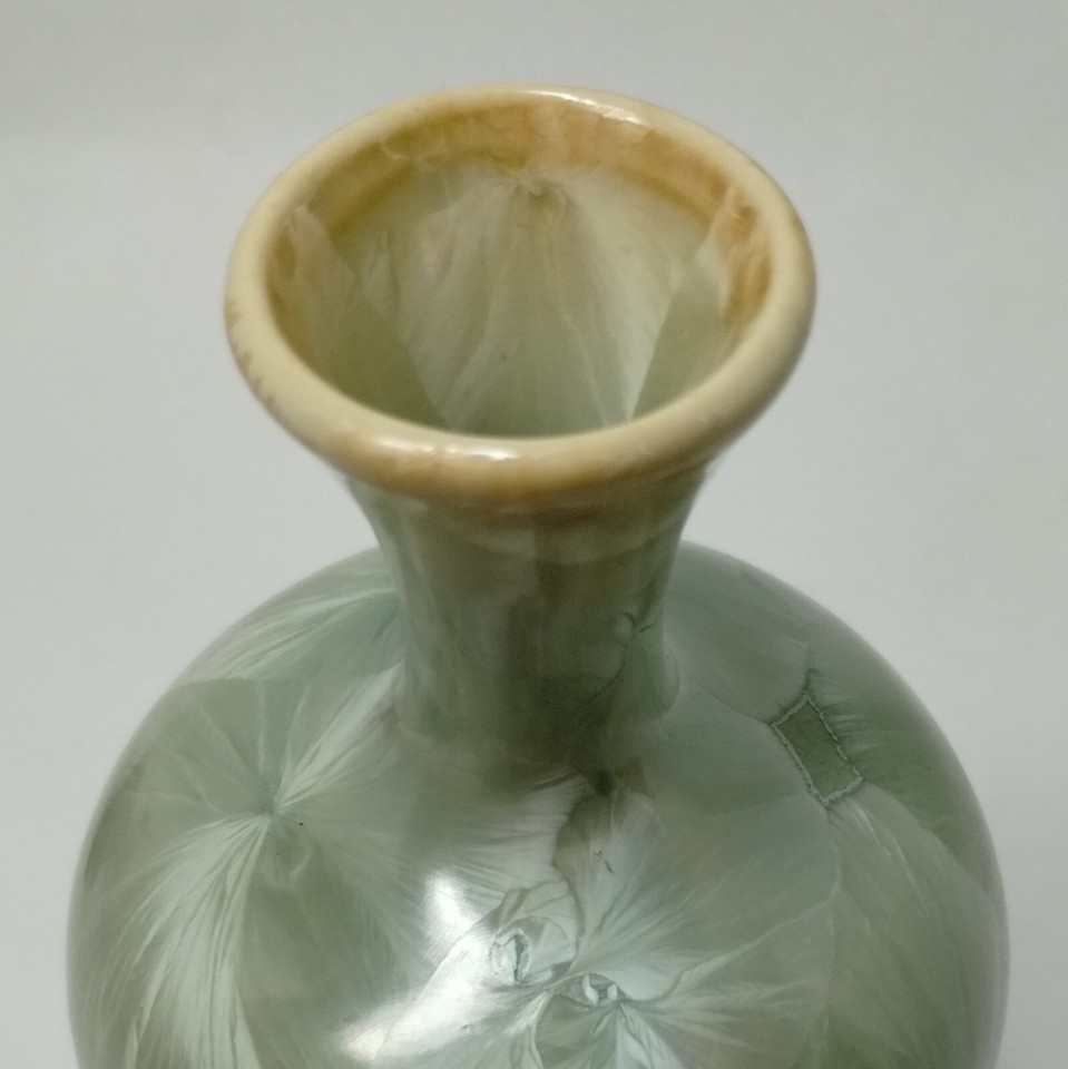 Crystalline Art Pottery Louise Reding Vase Green Signed | eBay