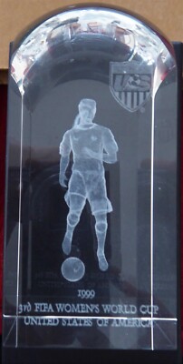 1999 FIFA Women's World Cup Soccer 3D Etched Statue Trophy USA ...