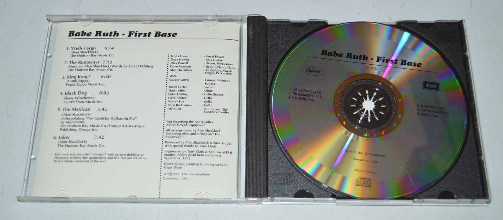 RARE CD Babe Ruth First Base EMI 1973 rock NM for sale online | eBay