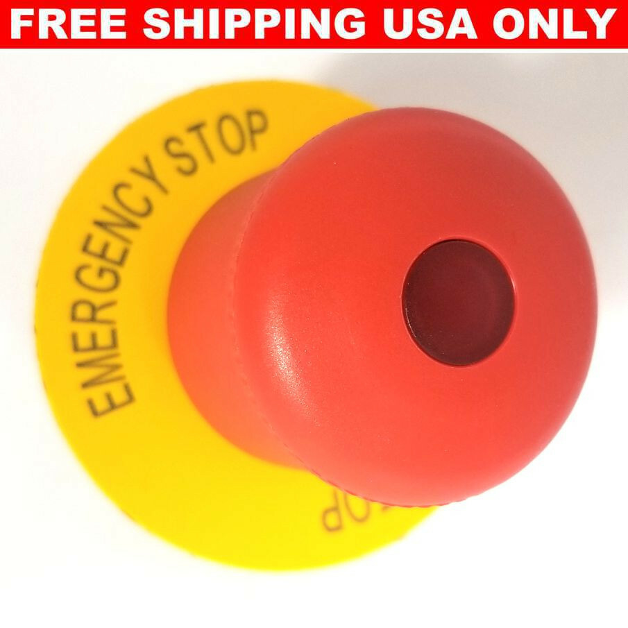 Eaton E-Stop M22-PVL pushbutton with 70mm legend plate 10250TTRP79 | eBay