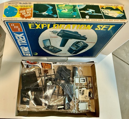 STAR TREK EXPLORATION SET- AMT S958 LONG BOX Communicator Phaser ...