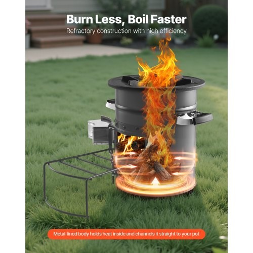Camping Rocket Stove, Wood Burning Portable Rocket Stove with Carrying ...