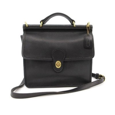 Vintage 90s COACH 9927 Willis Black Leather Crossbody Shoulder Bag ...