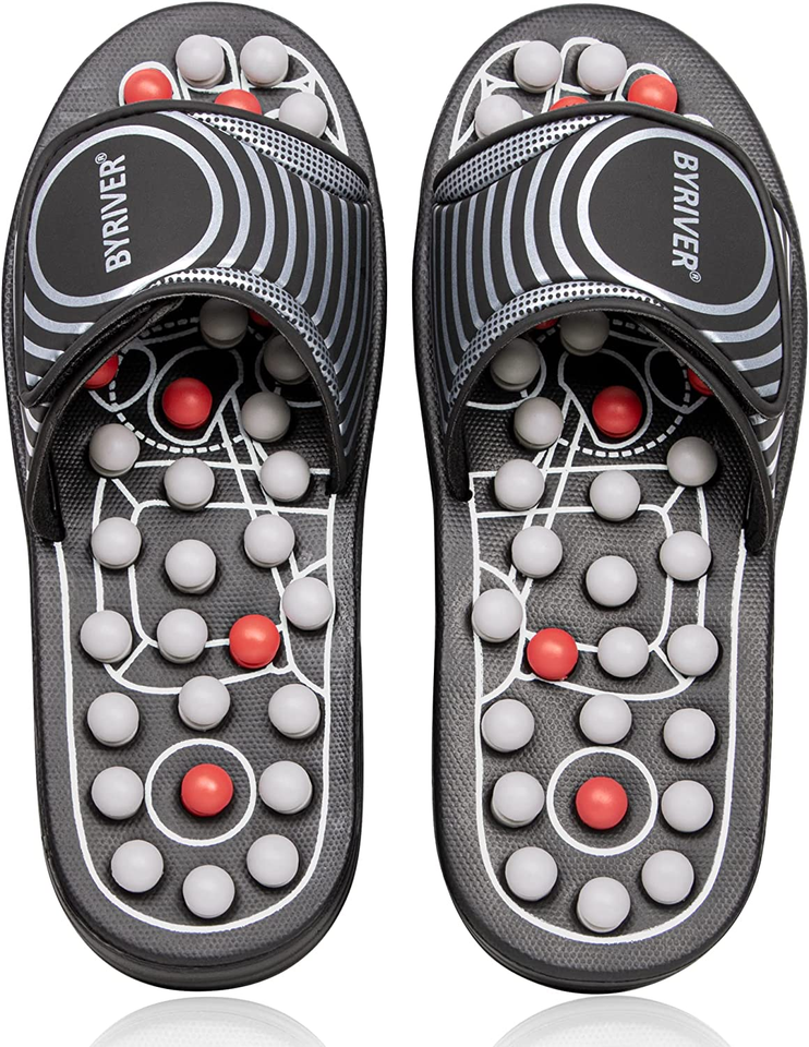 Therapeutic Acupuncture Massage Ball Flip Flops for Men Women Foot ...