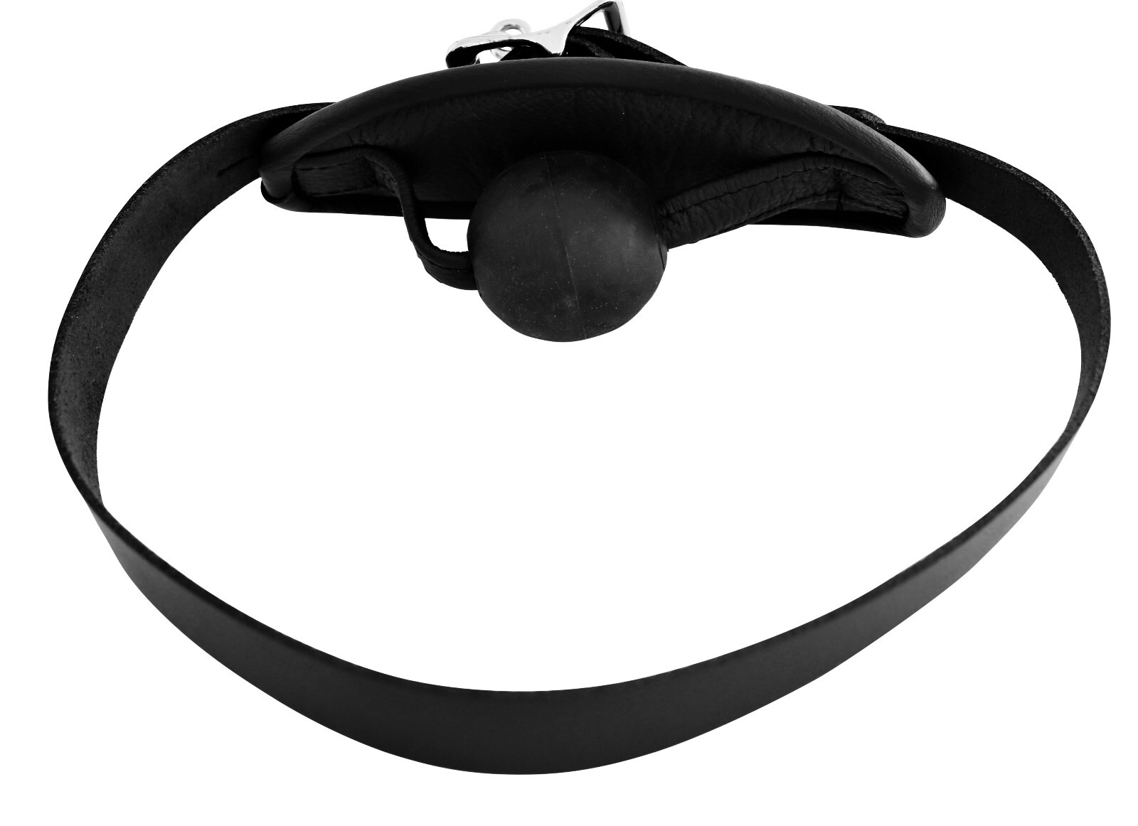 BDSM Bondage Leder Ball Mundknebel schwarz mit Verschluss vorne Mund ...