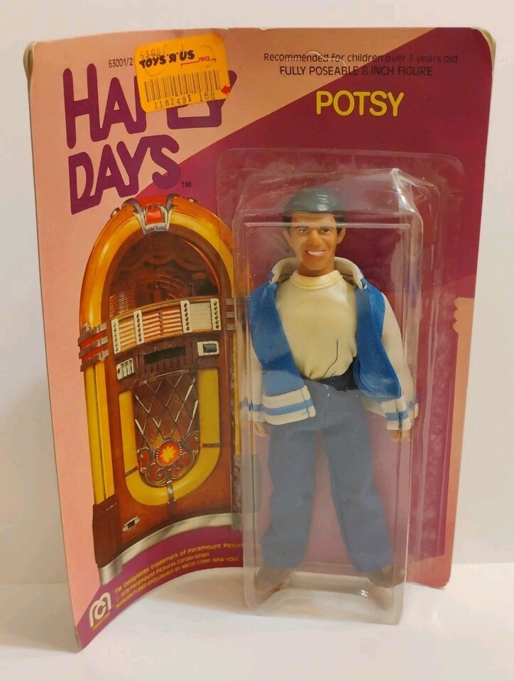MEGO Happy Days, POTSY WARREN WEBER 1976 8" FIGURE- MINT ON CARD-POTSIE ...