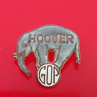 Herbert Hoover GOP Presidential Campaign Elephant Enamel Pin | eBay