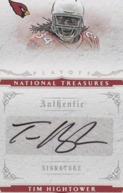 2008 Playoff National Treasures - Tim Hightower #196 /99 (AU, RC) for ...