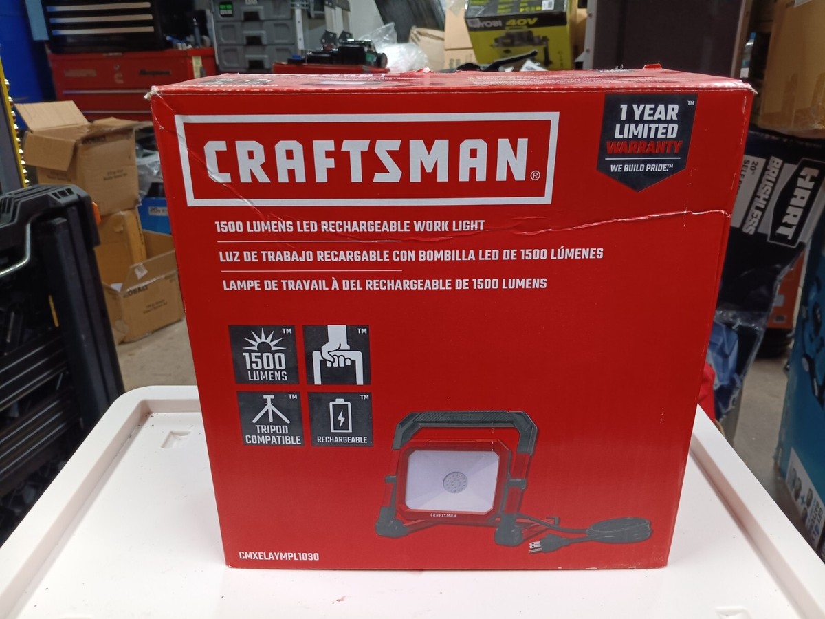 Craftsman Rechargeable Led Work Light 20V Cordless 220 Lumen Work