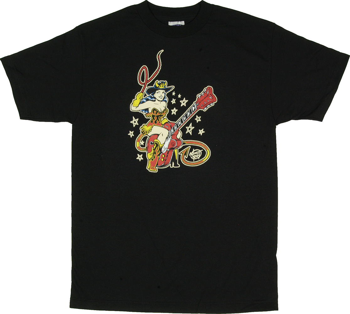 Vince Ray Guitar Girl T-Shirt Cowgirl Hard Rock Tattoo Rockabilly ...