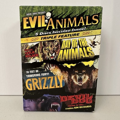 Evil Animals Triple Feature DVD Boxset Day Of The Animals/Grizzly/Devil ...