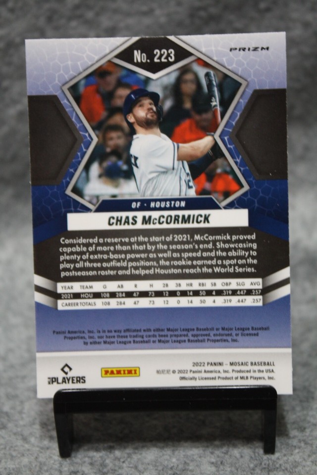 Chas McCormick 2022 Mosaic Silver Prizm Rookie Card #223 Astros | eBay