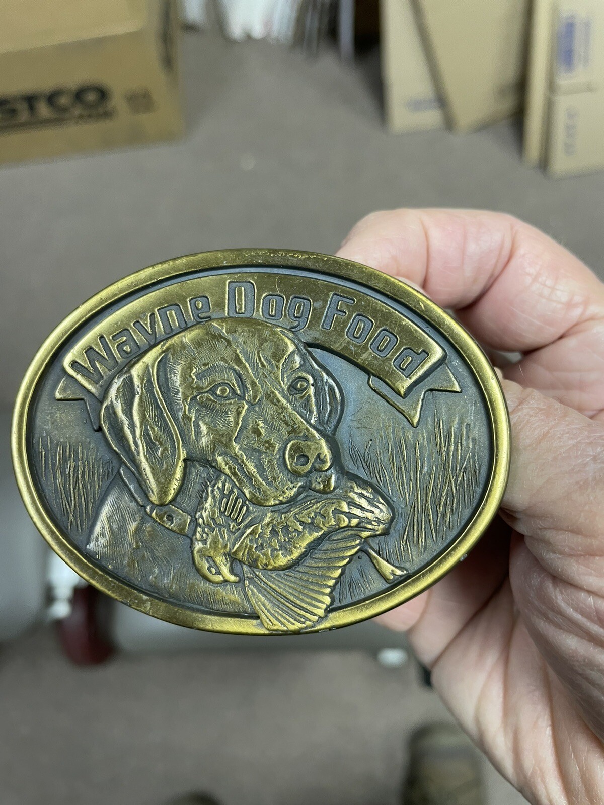 Wayne Dog Food 50 Years Lab Bird Vintage Belt Buckle … - Gem