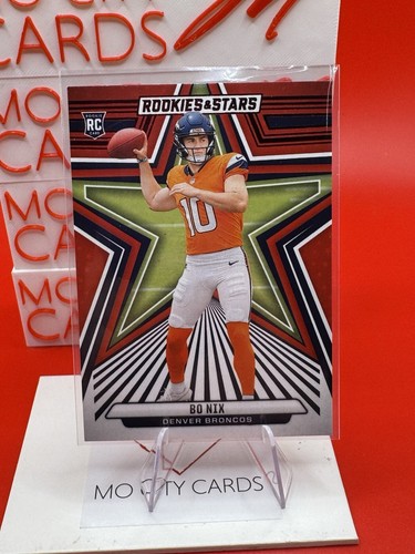 2024 Panini Rookies & Stars Bo Nix Rookie Card Red Parallel #108 ...
