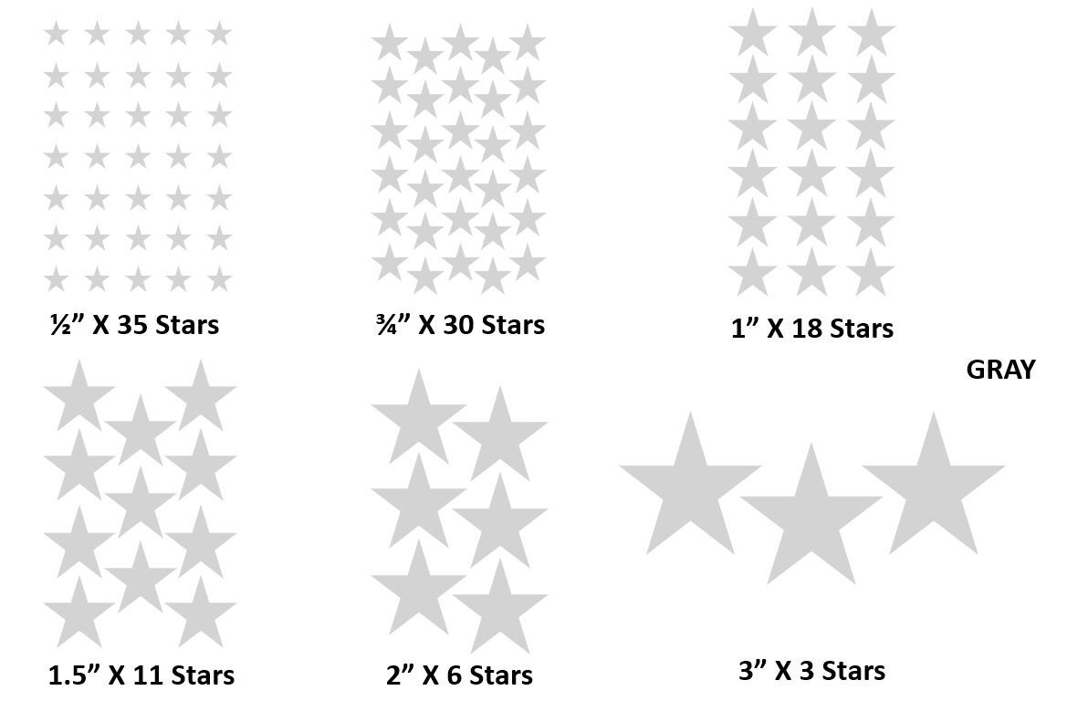 Star Stickers! Choose Your Size and Color Sheet! Free Shipping! Crafted ...