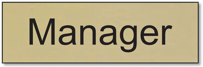 GOLD OR SILVER 2 X 8" MANAGER NAME PLATE DOUBLE STICK or MAGNETIC | eBay