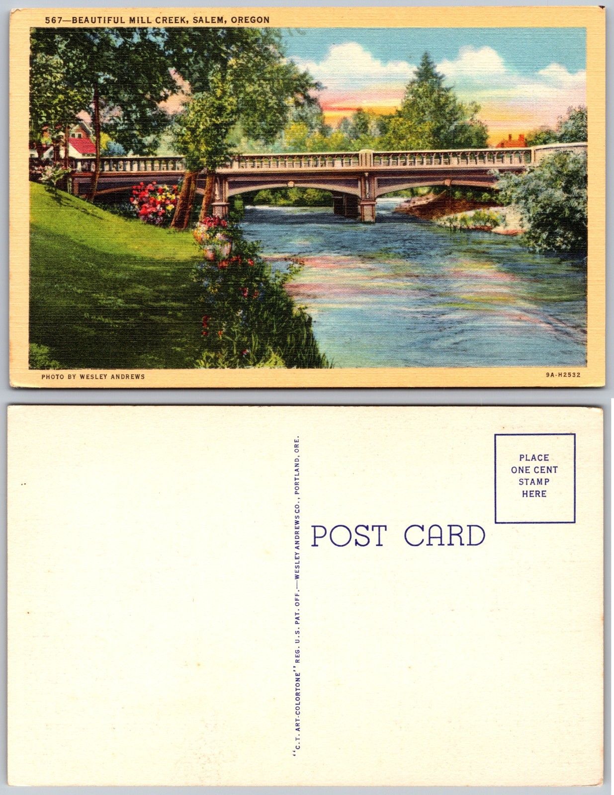 Beautiful Mill Creek Bridge Salem Oregon Postcard | eBay UK